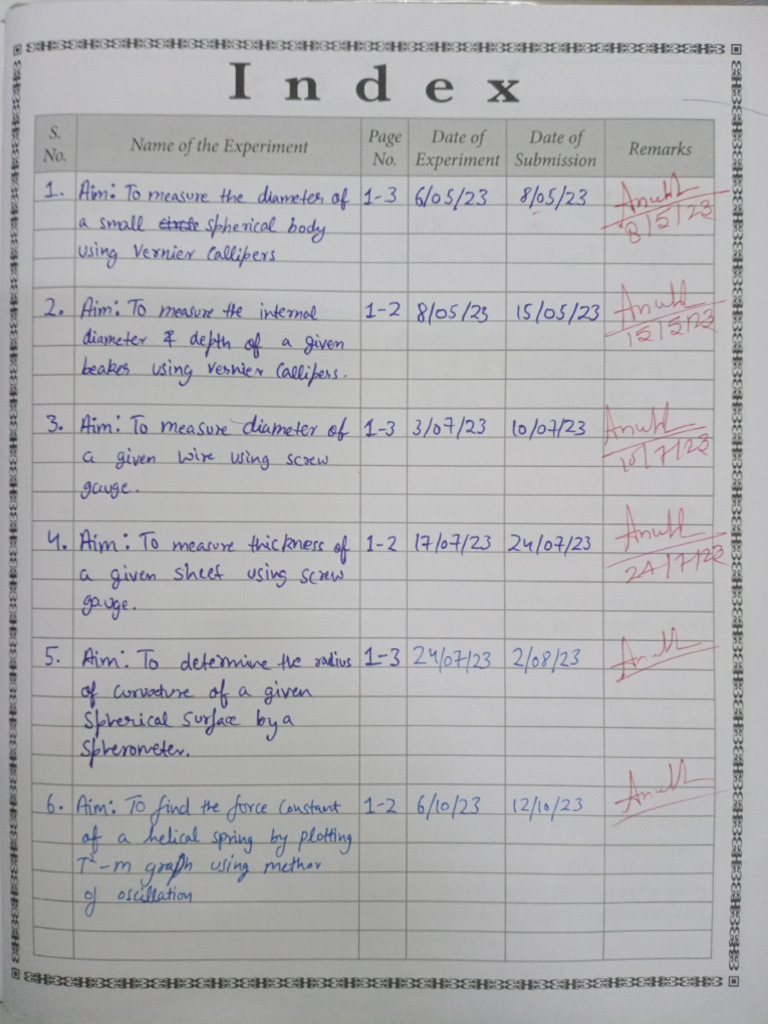 Complete Physics Practical File | PDF