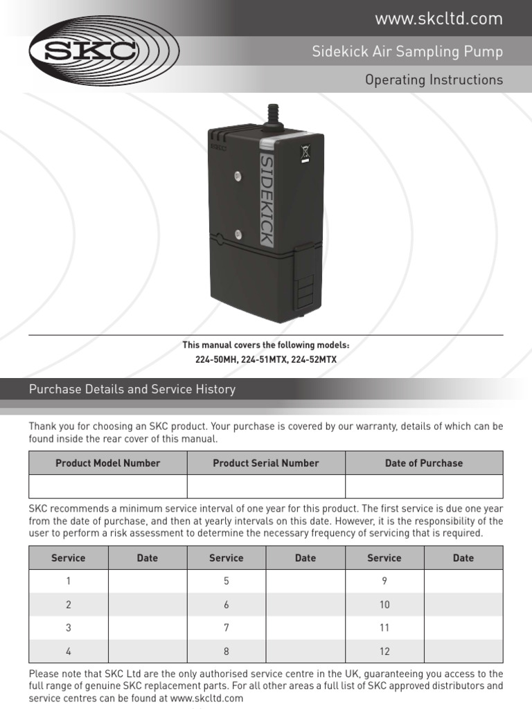Air Sampling Pump Guideline | PDF