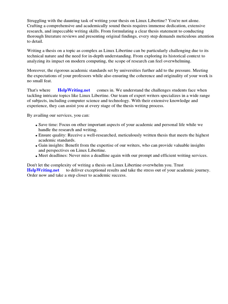 Linux Libertine Thesis | PDF