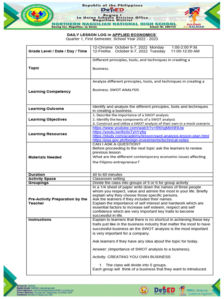 Module 8 - Week 8 - October 4 - Perdev | PDF | Swot Analysis | Learning