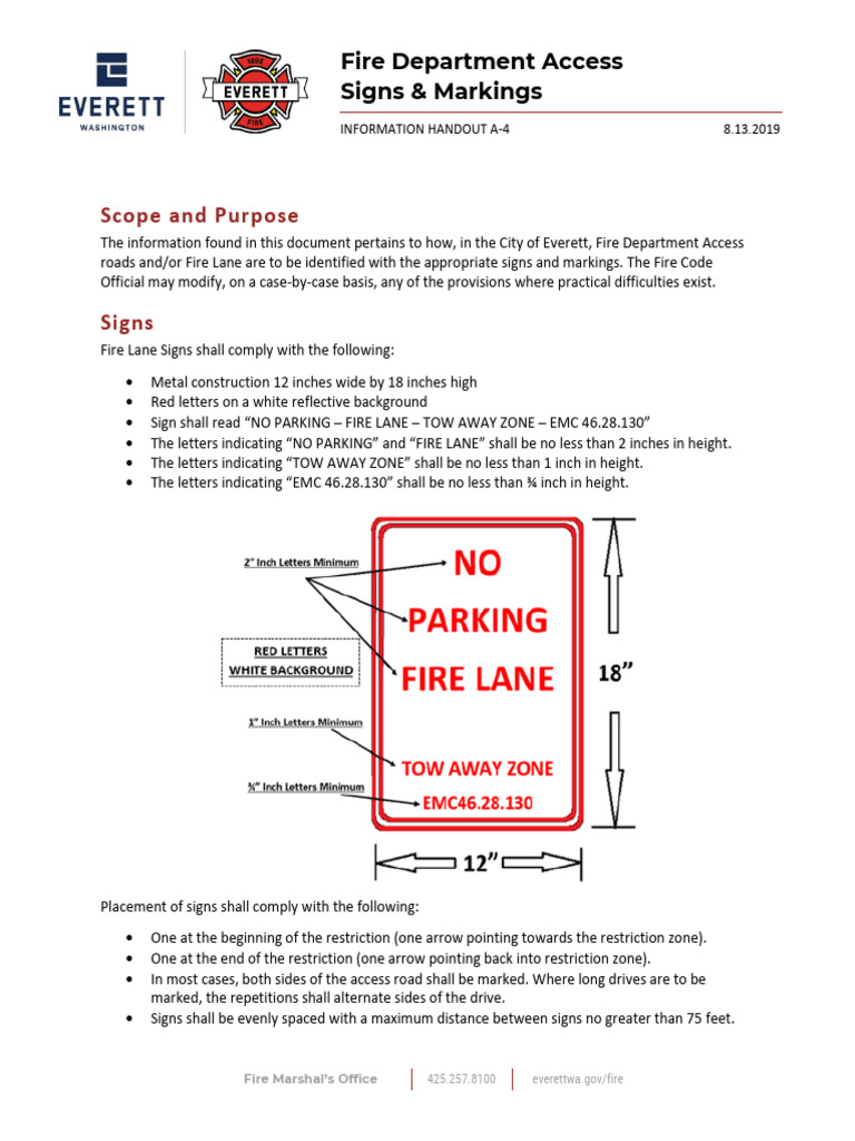 Fire Lane Markings Guidelines | PDF | Lane | Traffic