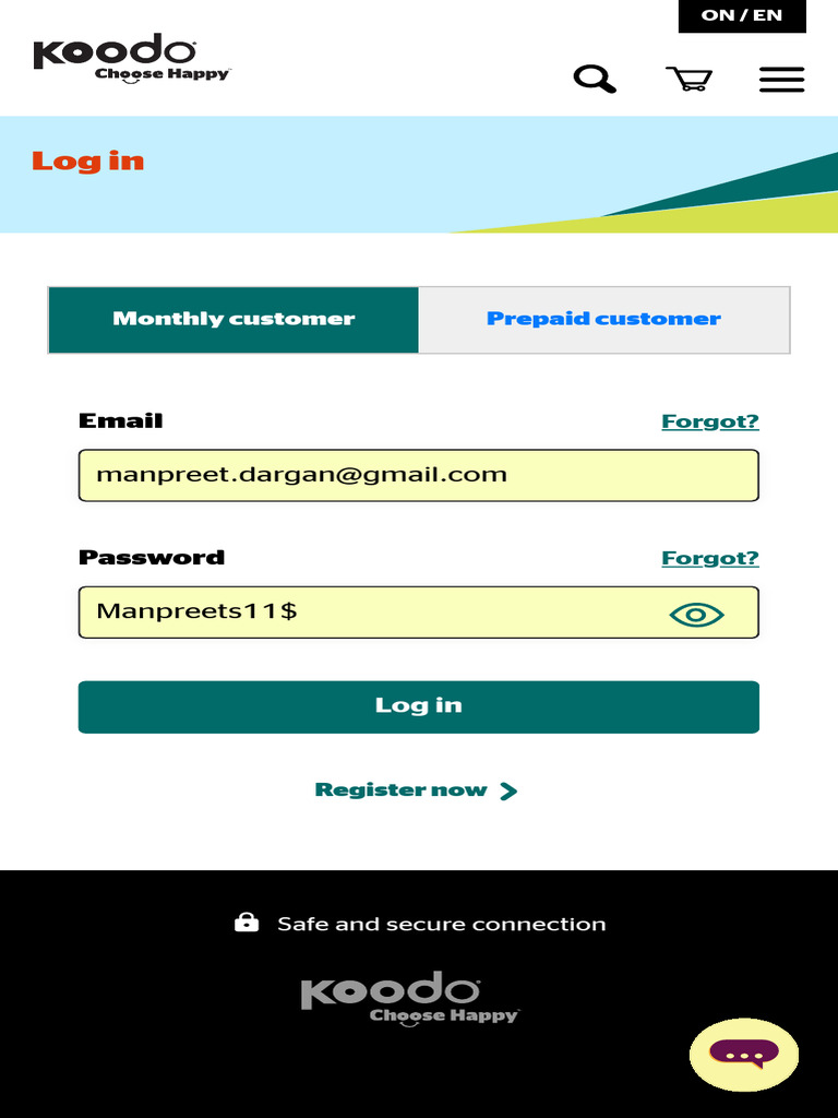 Log in Koodo Mobile | PDF