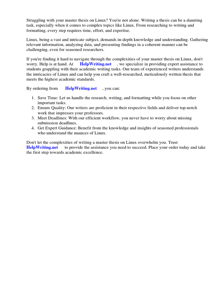 Master Thesis Linux | PDF | Linux | Application Software