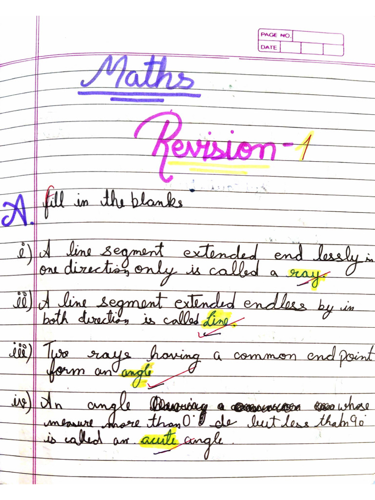 Maths Revision Class-5 | PDF