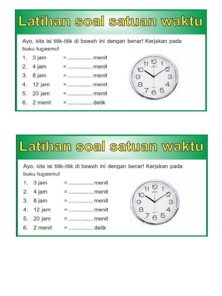 soal jam | PDF