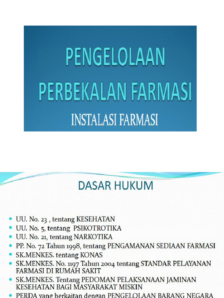 Pengelolaan Perbekalan Farmasi Rs Pptx Pdf