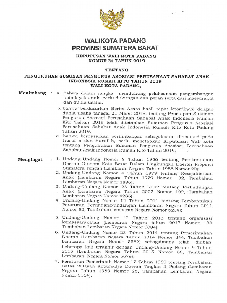 Sk 264 Tahun 2019 Pdf