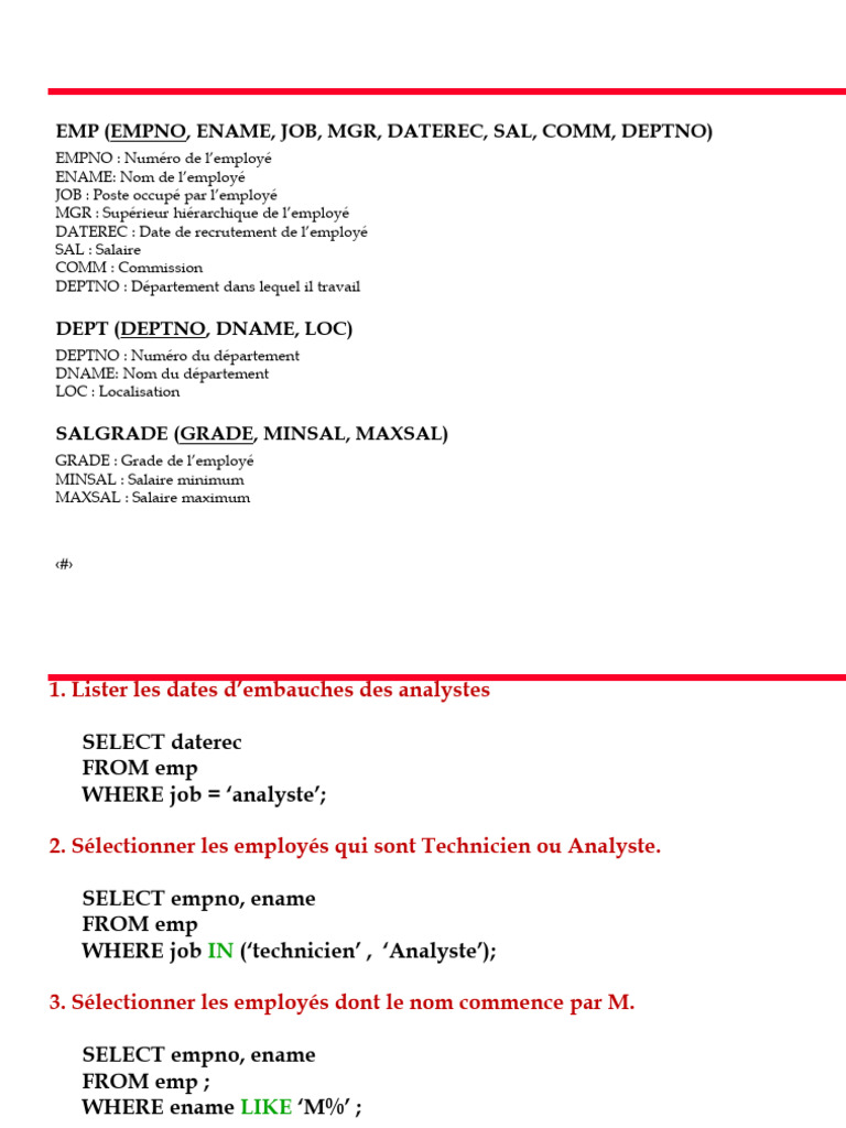 Correction TD SQL - PISI1 | PDF