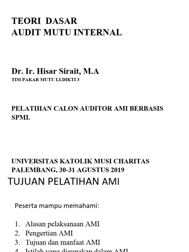 MATERI-1-TEORI-DASAR-AUDIT-MUTU-INTERNAL | PDF