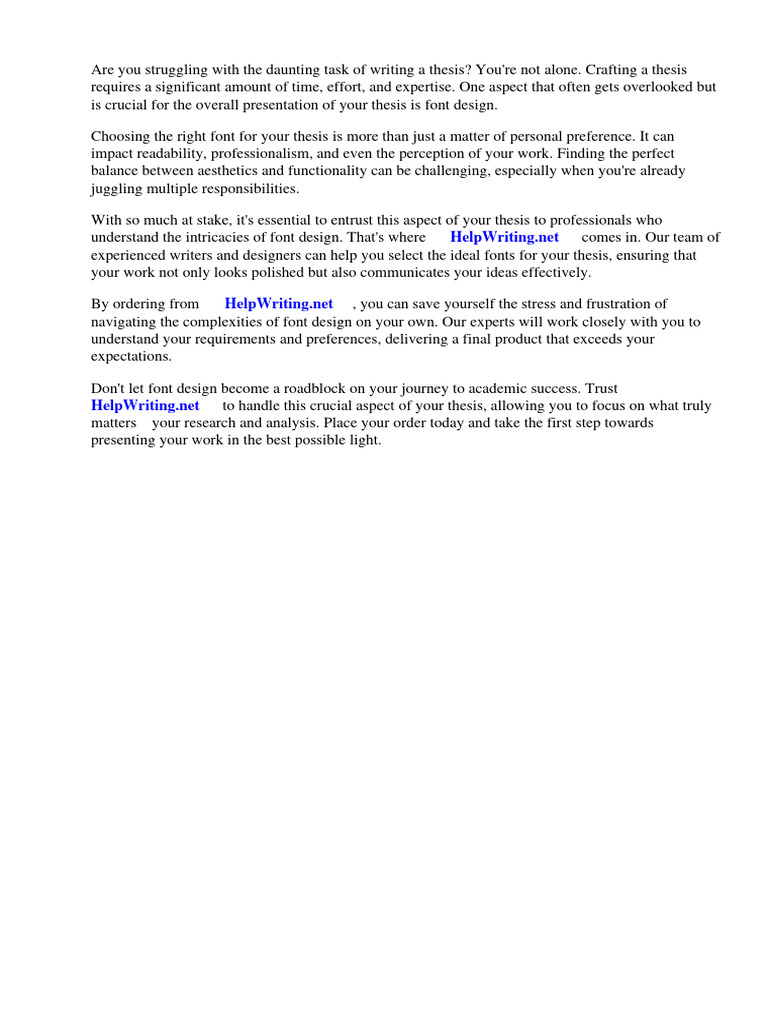 Thesis Font Design | PDF | Thesis | Microsoft Word