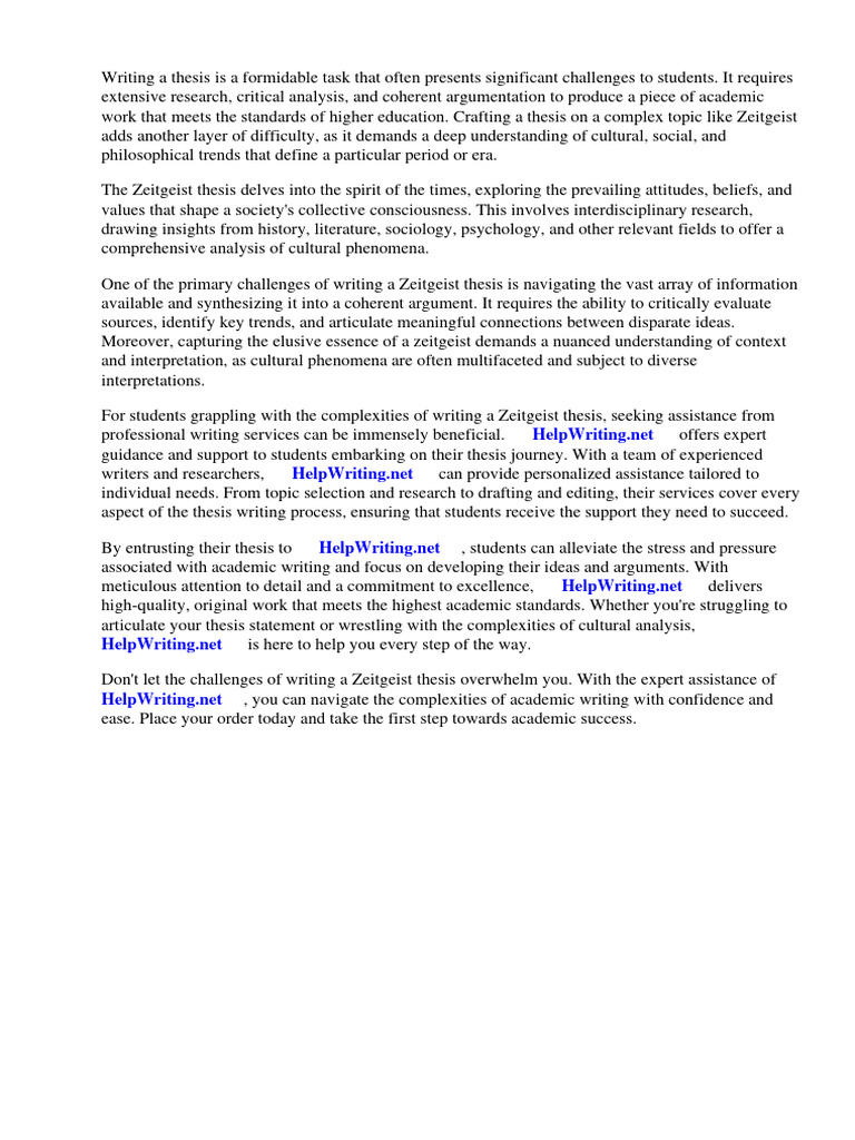 Zeitgeist Thesis | PDF | Physics | Thought