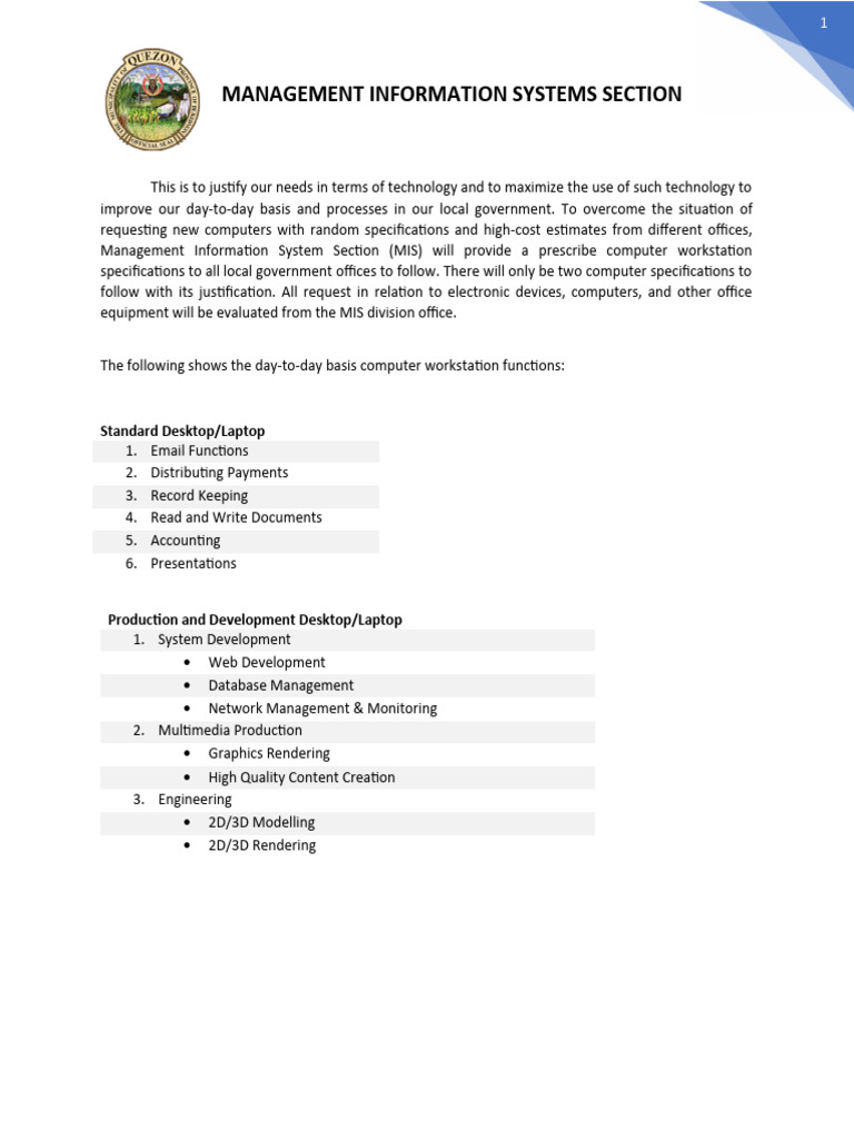 Standard Workstation Specs 2022 | PDF | Laptop | Desktop Computer