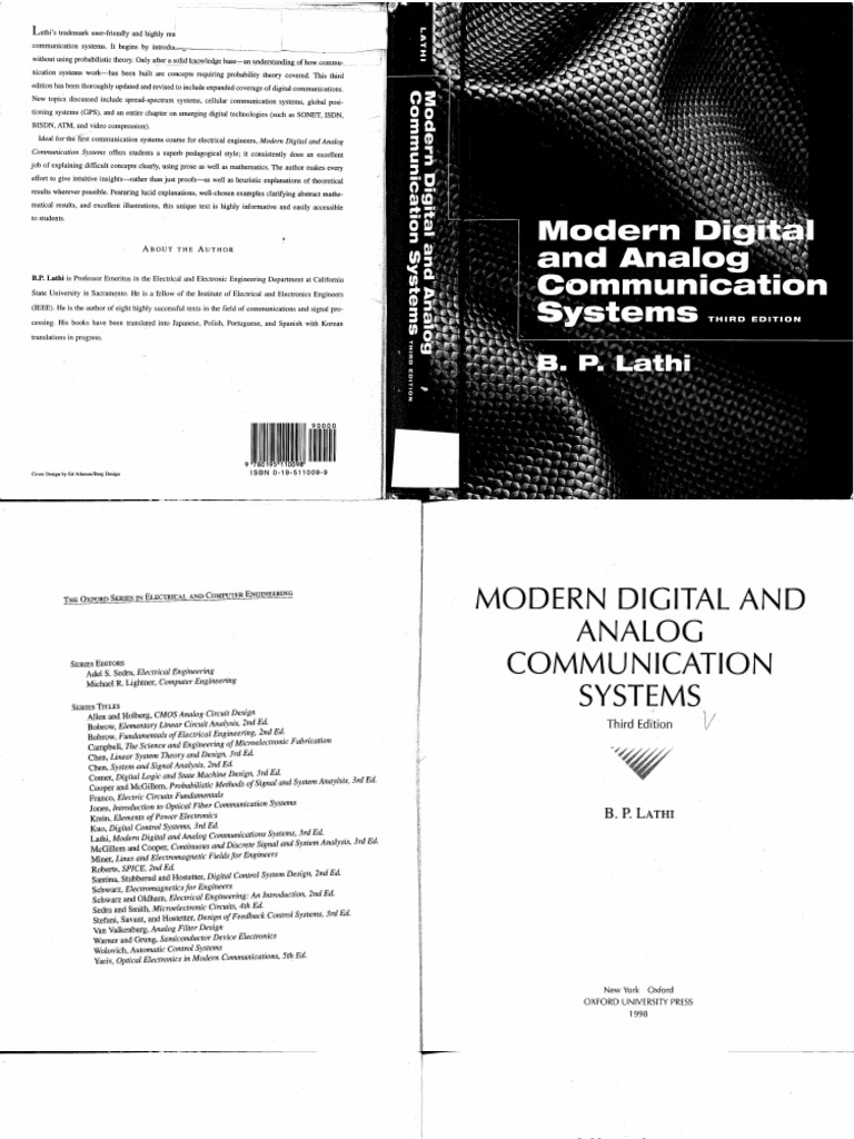 Modern Digital and Analog Communications Systems B. P. Lathi 3rd Ed. | PDF