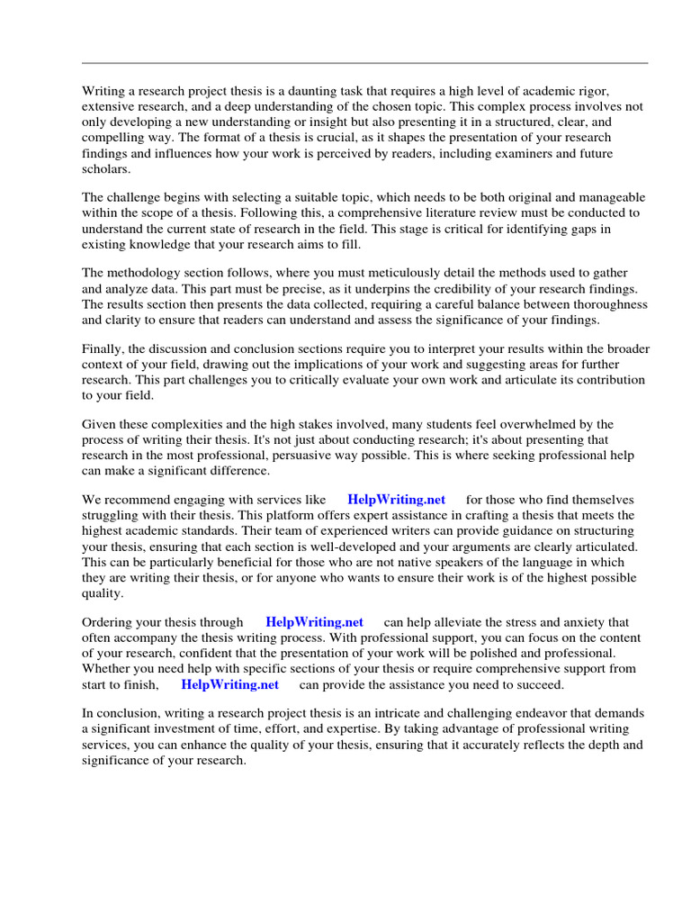 Research Project Thesis Format | PDF | Thesis | Organic Chemistry