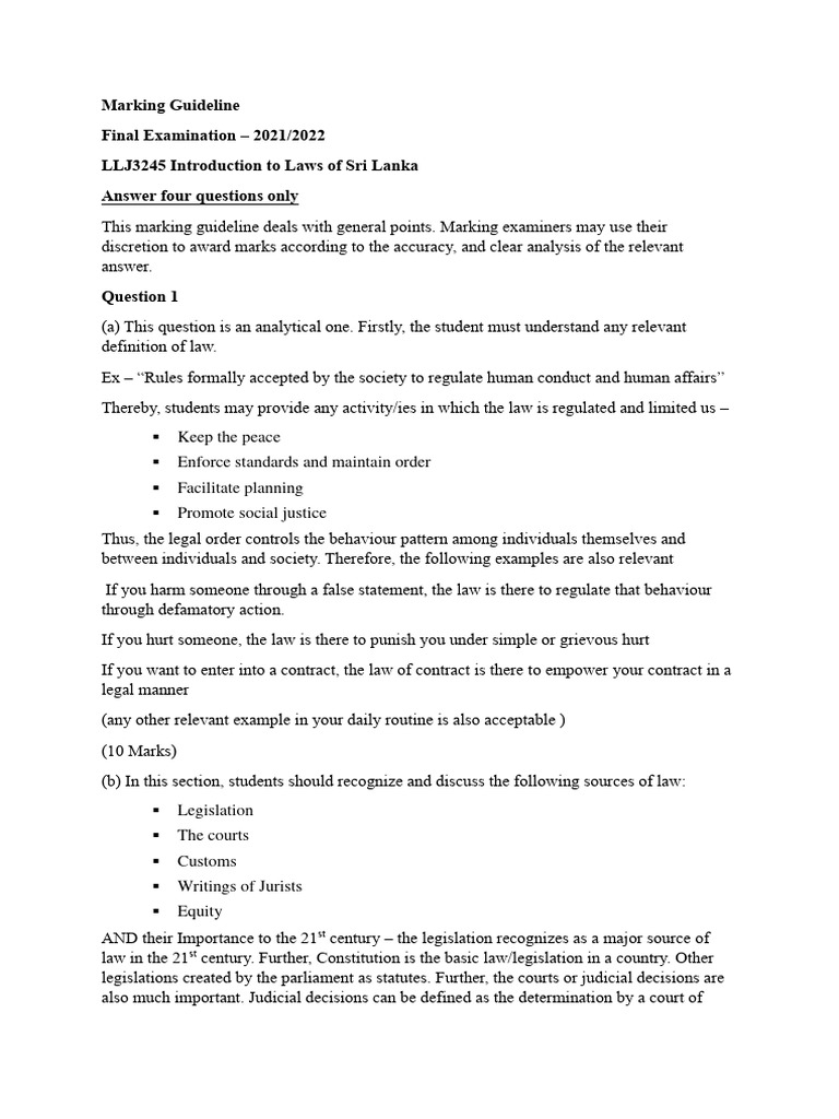 Marking Guideline | PDF