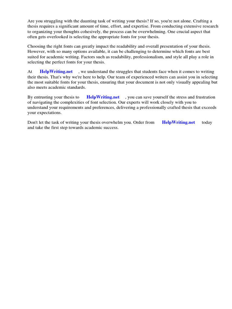 Thesis Theme Fonts | PDF | Thesis | Note (Typography)