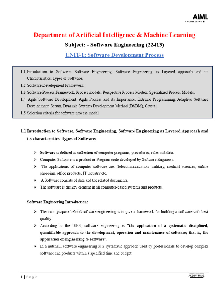 SEN Notes - Unit 1 | PDF