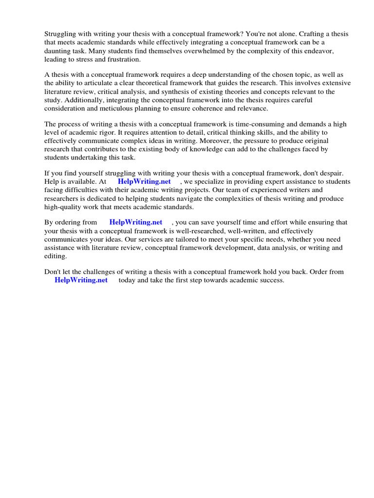Thesis With Conceptual Framework Pdf Download Free Pdf Theory Conceptual Model