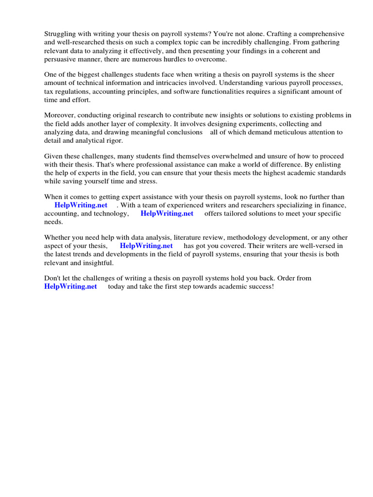 Thesis Payroll System | PDF