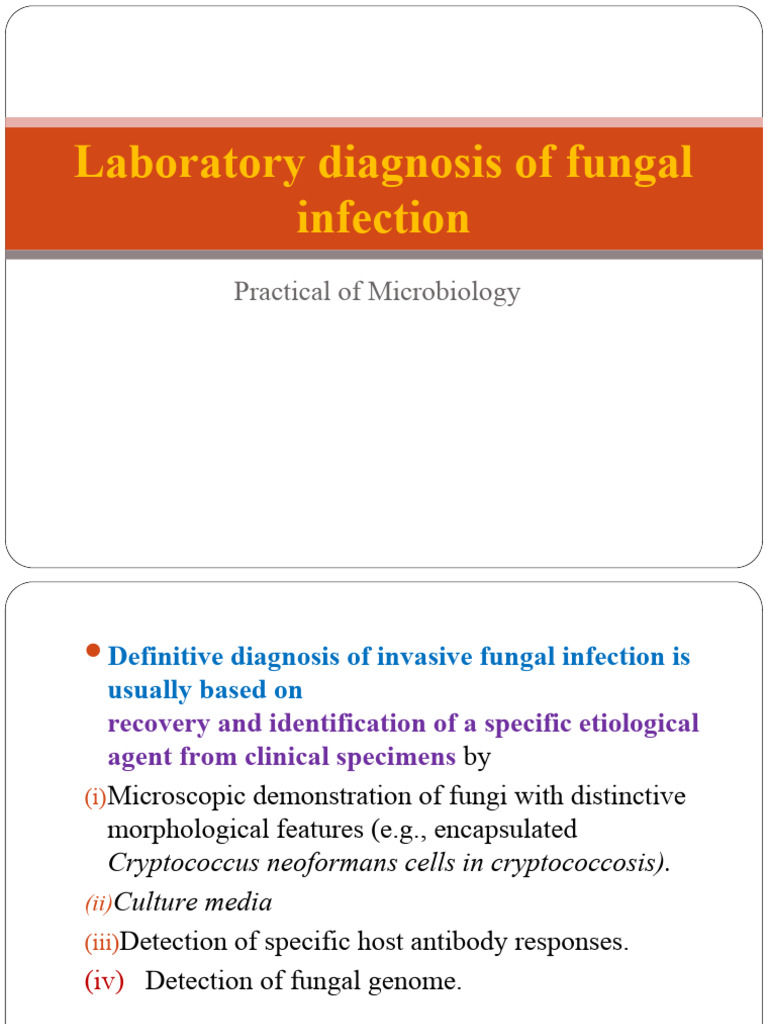Lab Dagnoss of Fungal Infection | PDF | Infection | Fungus