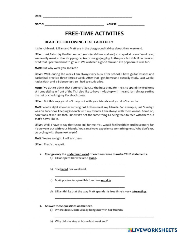 Free Time | PDF
