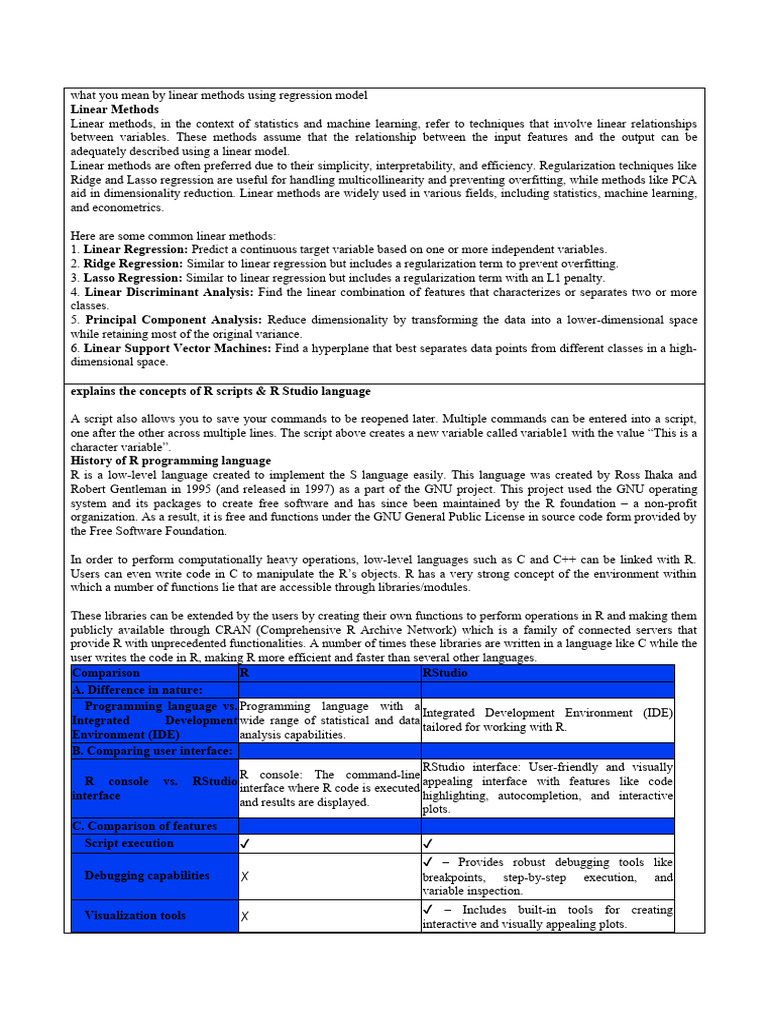 Question and Answer | PDF | Regression Analysis | Logistic Regression