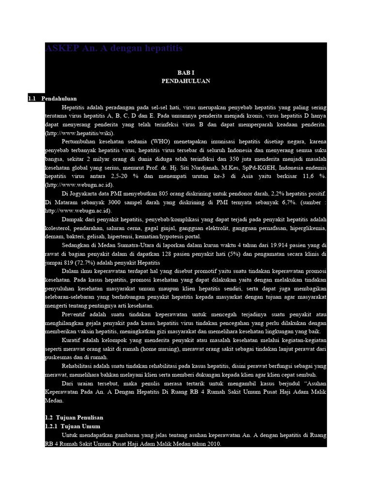 ASKEP Hepatitis | PDF | Pengembangan Diri