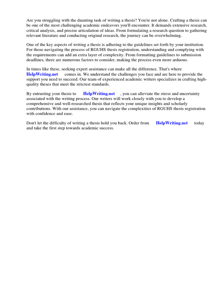 Rguhs Thesis Registration | PDF Rguhs Thesis Registration | PDF