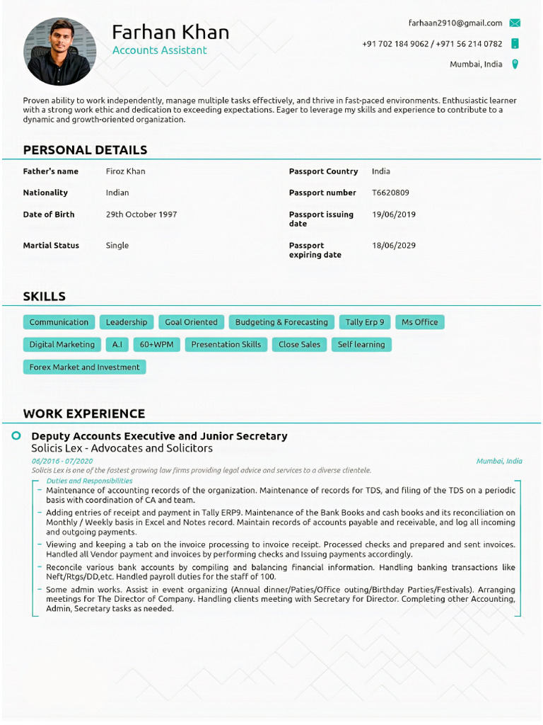 Farhan Khan CV | PDF