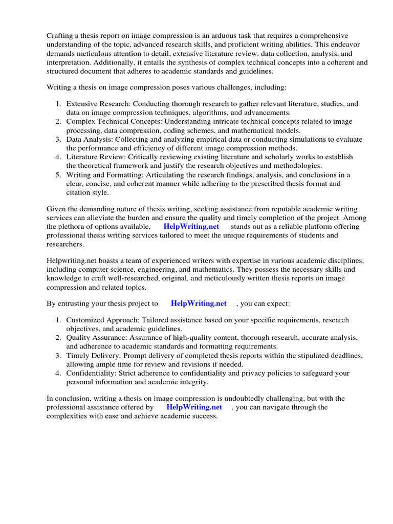 Thesis Report On Image Compression | PDF | Data Compression | Codec Thesis Report On Image Compression | PDF | Data Compression | Codec