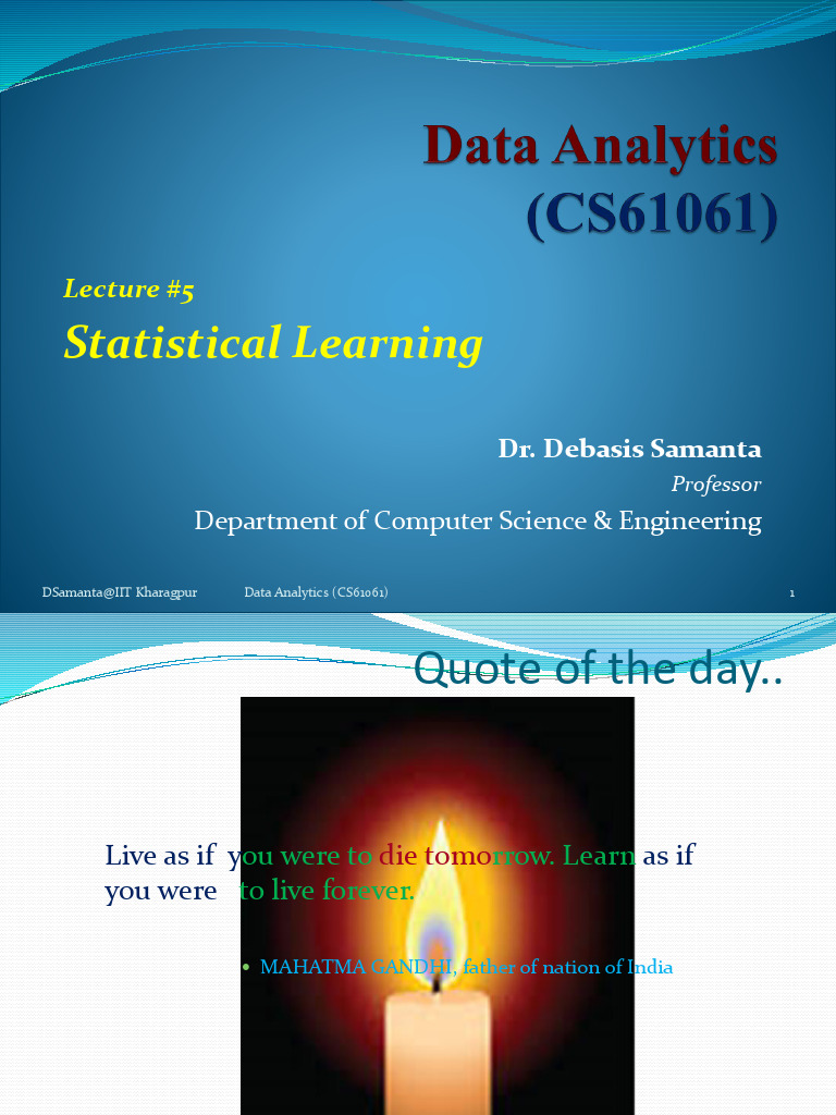 05 StatisticalLearning - 1 | PDF