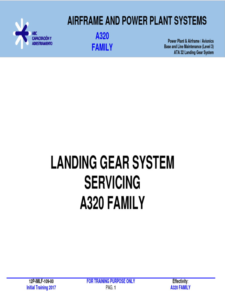 A320 Landing Gear System Training Guide | PDF | Landing Gear | Piston