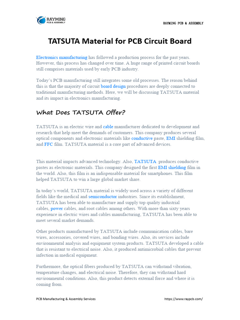 TATSUTA Material For PCB Circuit Board | PDF | Printed Circuit Board ...
