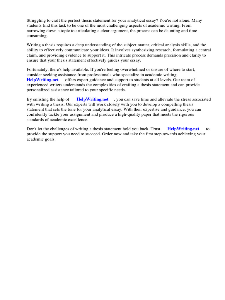 Crafting Effective Thesis Statements | PDF | Essays | Thesis