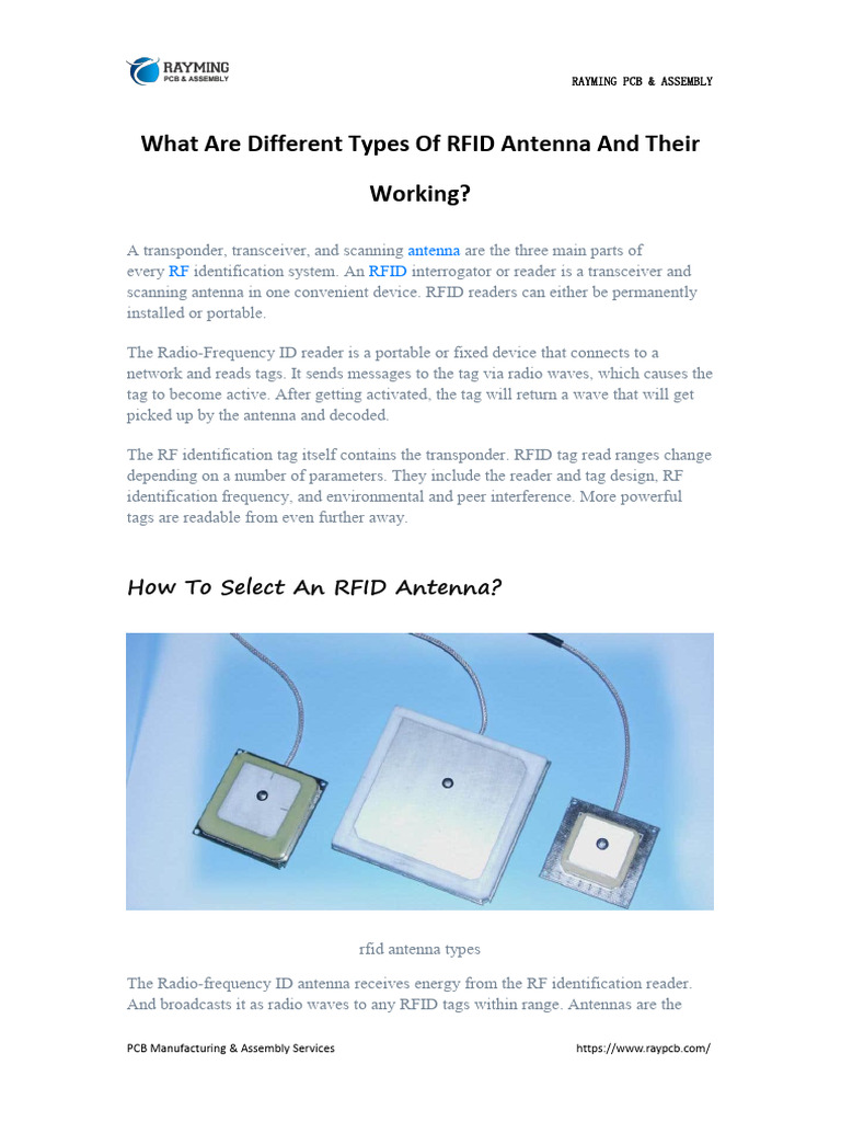 RFID Antenna Selection Guide | PDF | Radio Frequency Identification | Antenna (Radio)
