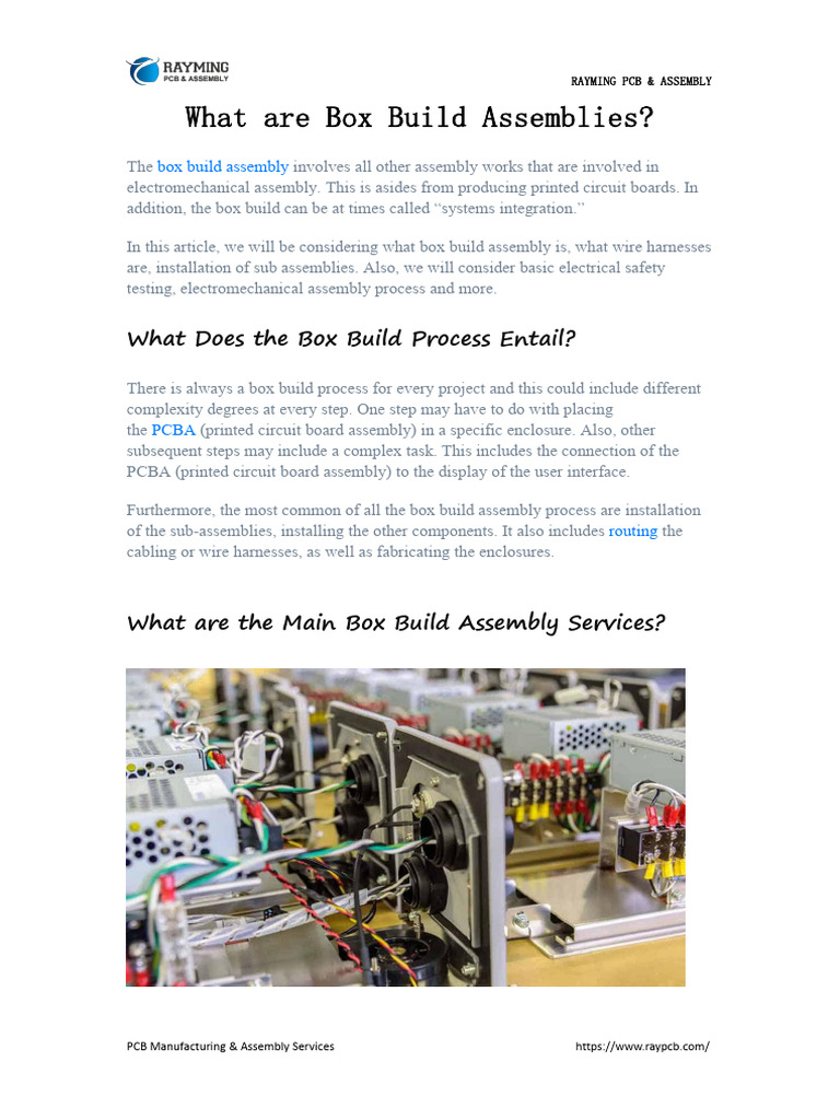 What Are Box Build Assemblies | PDF