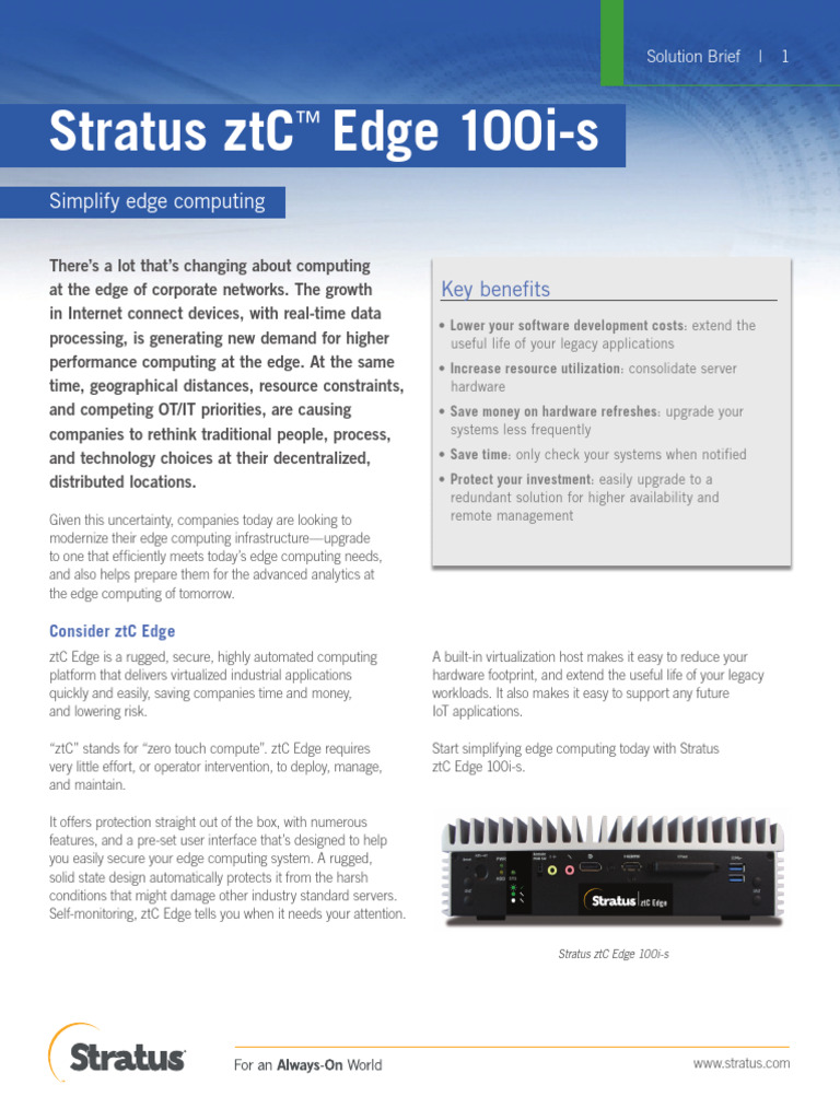 Stratus ZTC Edge | PDF