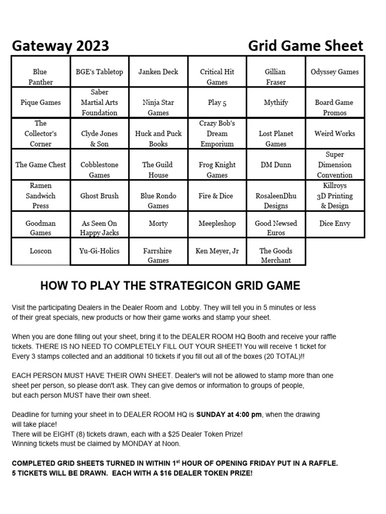 Gateway 2023 Gridd Tue | PDF