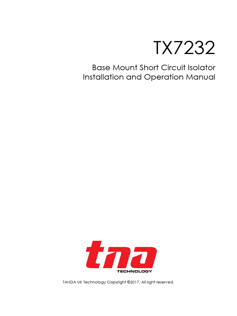 TX7232 - Base Mount Short Circuit Isolator - Man - V1.0 | PDF ...