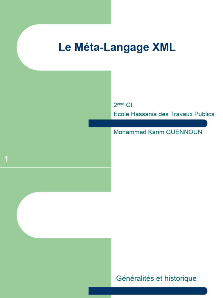 Slidesxml Pdf Xml Langage De Balisage 0607