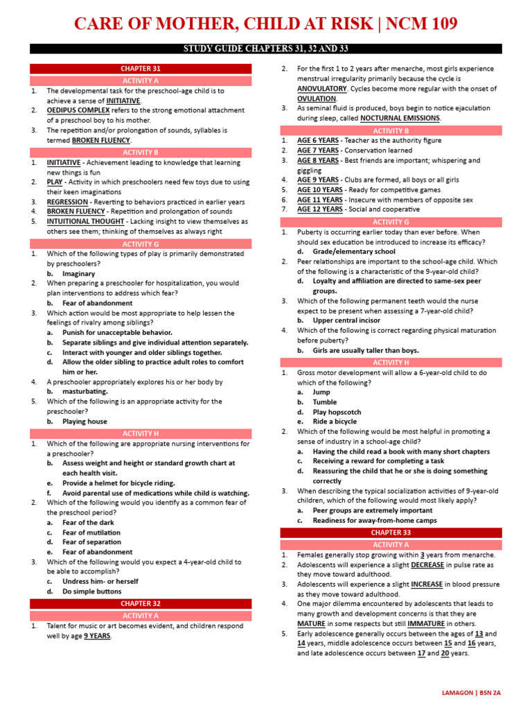 Chapters 31 - 33 Study Guide | PDF