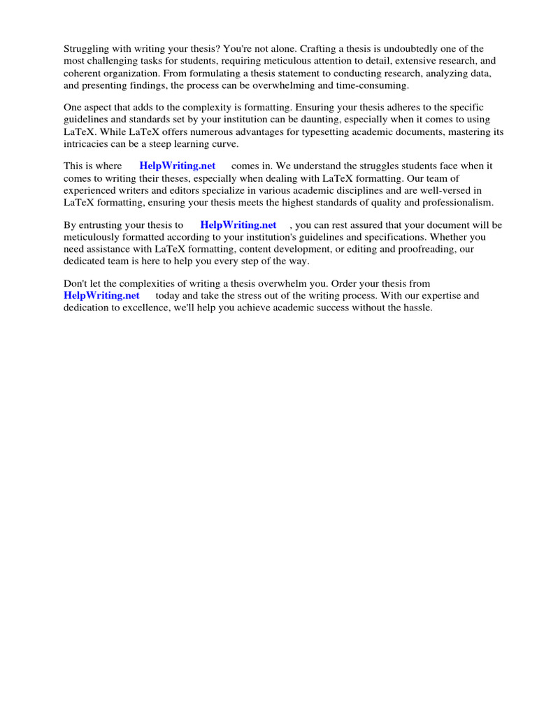 Usm Thesis Latex Template | PDF