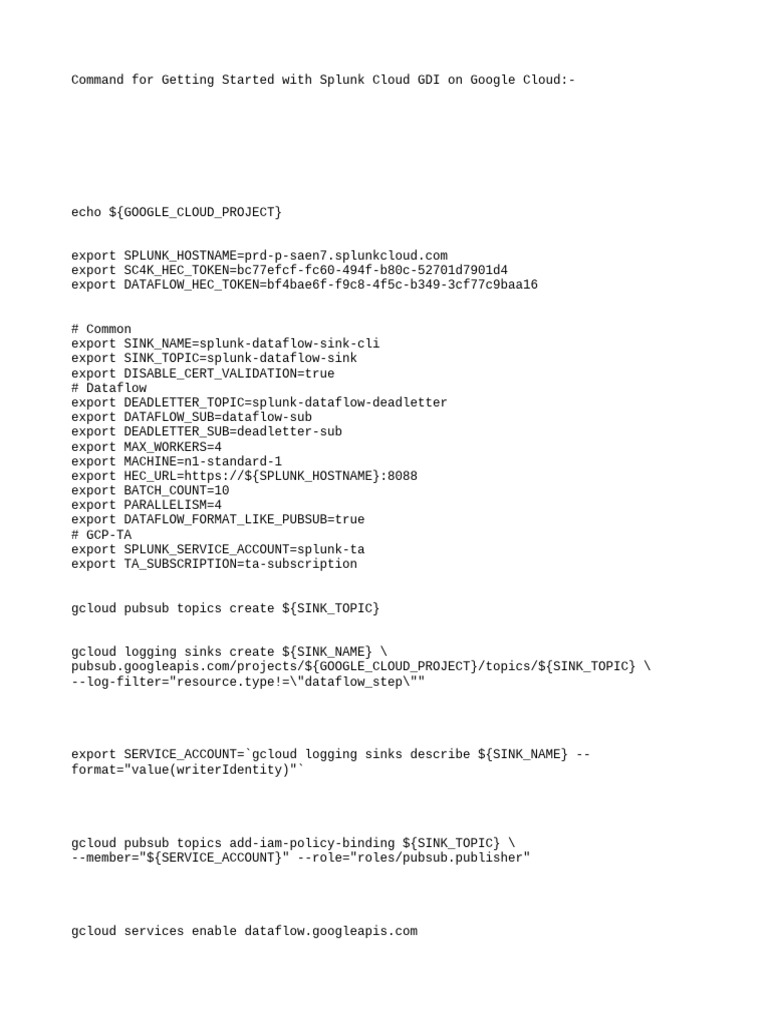 Getting Started With Splunk Cloud GDI On Google Cloud | PDF | Cloud Computing | Distributed ...