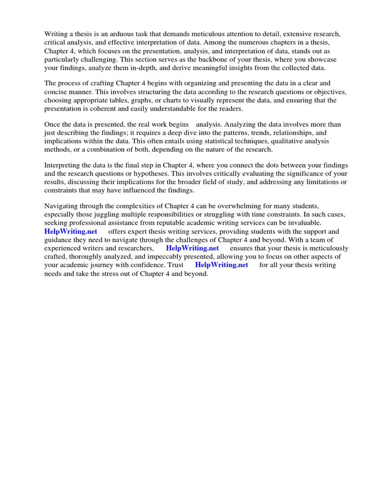 Chapter 4 Thesis Presentation Analysis and Interpretation of Data | PDF