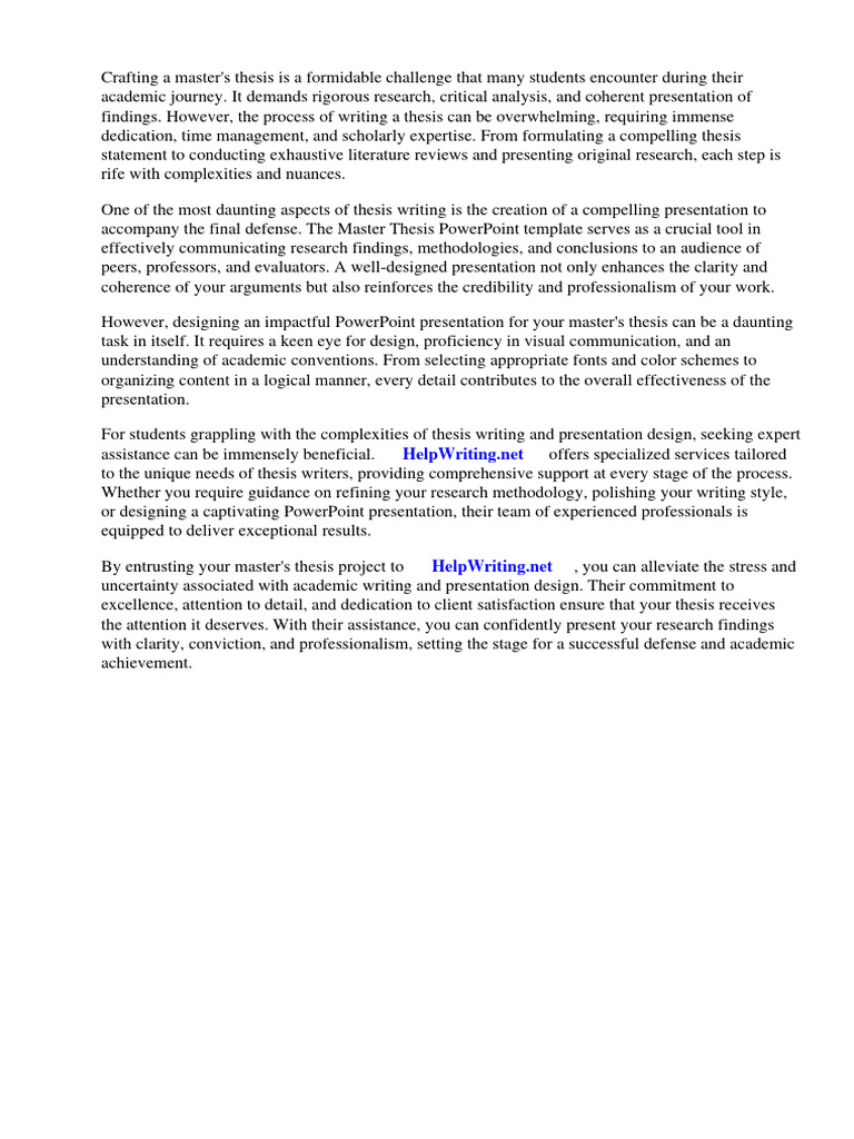 Master Thesis Powerpoint Template | PDF | Thesis | Microsoft Power Point Master Thesis Powerpoint Template | PDF | Thesis | Microsoft Power Point