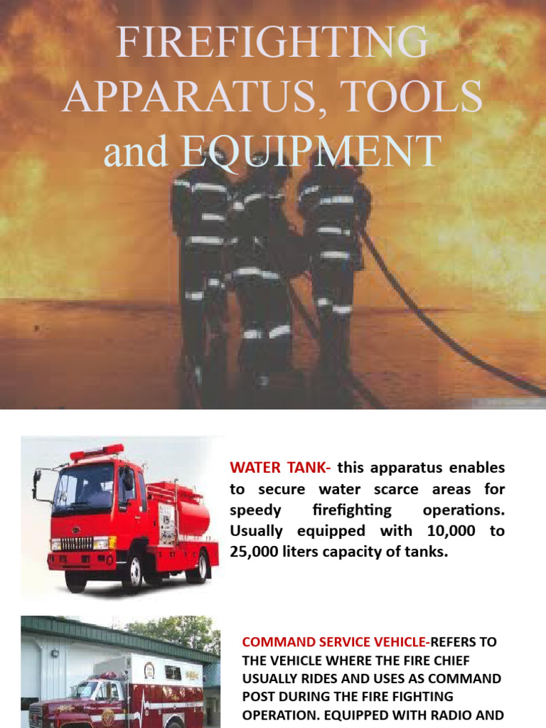 Firefighting Tools and Equipment Overview | PDF | Fire Engine ...