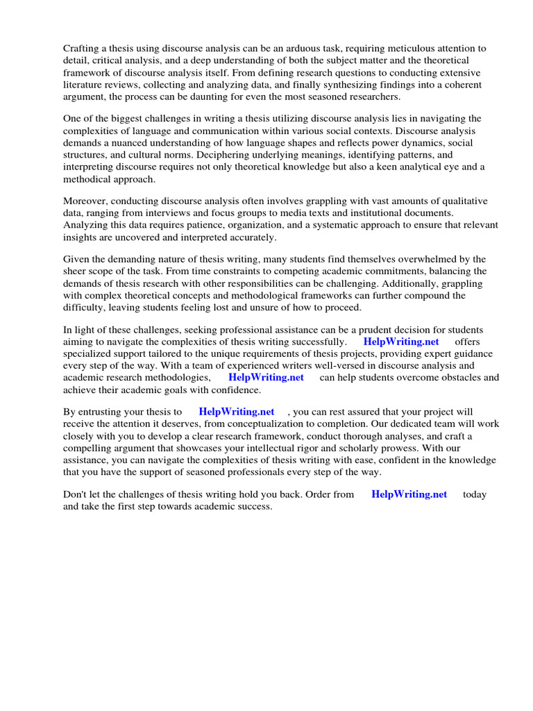 Thesis Using Discourse Analysis | PDF | Analysis | Linguistics