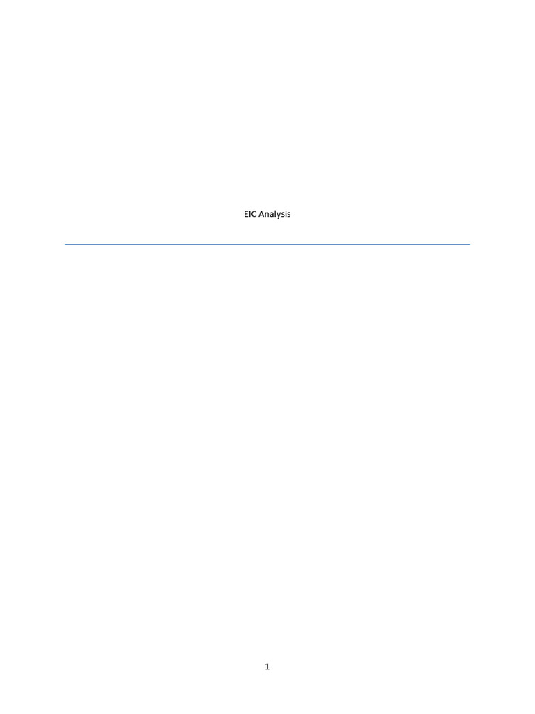 EIC Analysis: Framework for Business Valuation | PDF | Swot Analysis ...