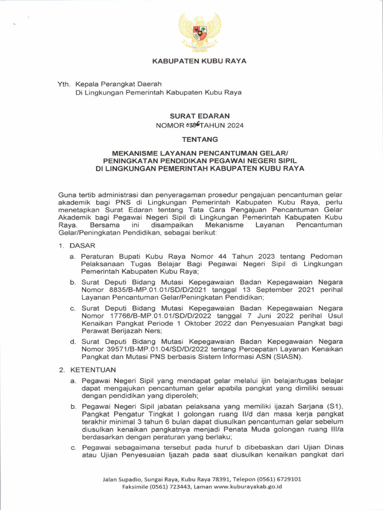 Se Mekanisme Layanan Pencantuman Gelar PNS KKR | PDF