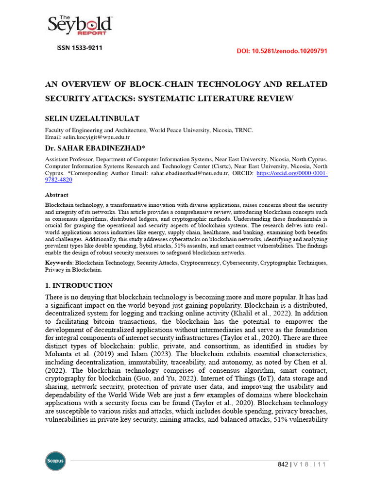 An Overview Of Block Chain Technology And Related Security Attacks